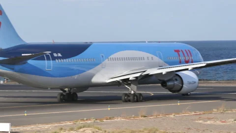 Close up vertical fin of Boeing 767 300 ... | Stock Video | Pond5