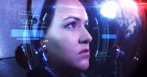 Close Up VFX Shot Of The Young Beautiful... | Stock Video | Pond5