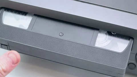 Close-up a VHS video cassette recorder t... | Stock Video | Pond5