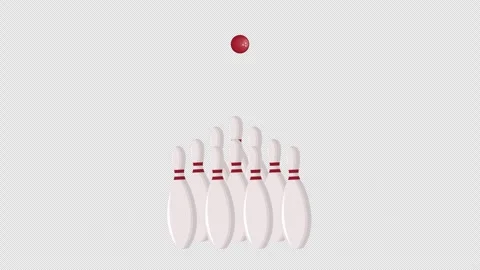 Close-up video animation of a bowling ba... | Stock Video | Pond5