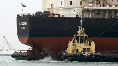 Close-up view of cargo ship stern with w... | Stock Video | Pond5