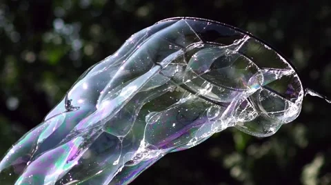 Close up view of colorful big long soap ... | Stock Video | Pond5