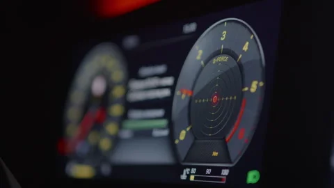 Close up view of driver dashboard, black... | Stock Video | Pond5