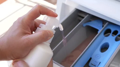 Close up View of Hand Pumping Liquid Lau... | Stock Video | Pond5