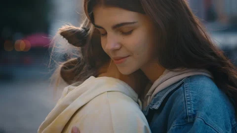 Close up view of the lgbt family hugging... | Stock Video | Pond5