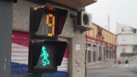 Close up view of a pedestrian traffic li... | Stock Video | Pond5