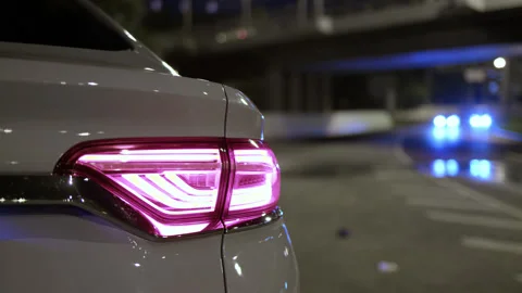 Close up view of rear light of car. mode... | Stock Video | Pond5