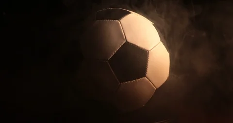 Close up view of rotating soccer ball on... | Stock Video | Pond5