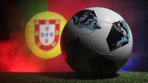 Close up view of rotating soccer ball on... | Stock Video | Pond5