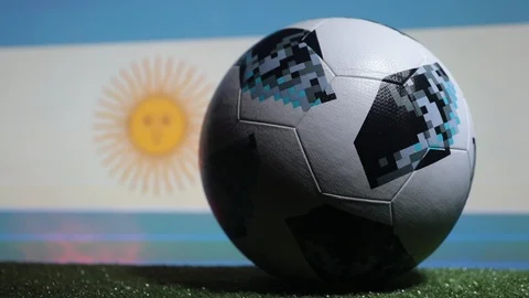 Close up view of rotating soccer ball on... | Stock Video | Pond5