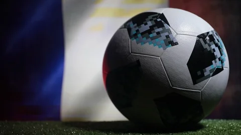 Close up view of rotating soccer ball on... | Stock Video | Pond5