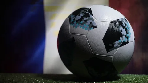 Close up view of rotating soccer ball on... | Stock Video | Pond5