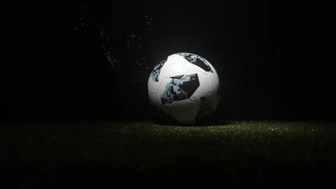 Close up view of rotating soccer ball on... | Stock Video | Pond5