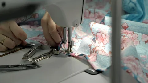 Close up view of sewing machine making s... | Stock Video | Pond5