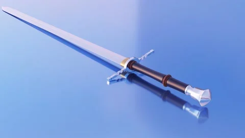 A close-up view of the sword as viewed u... | Stock Video | Pond5