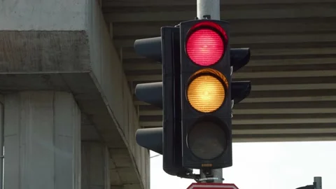 close up view of traffic light that turn... | Stock Video | Pond5