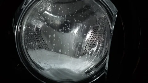 Close up view. The washing machine on a ... | Stock Video | Pond5