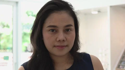 Close-up view of woman's face and eyes i... | Stock Video | Pond5