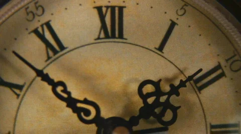 Close up of vintage clock face ticking o... | Stock Video | Pond5