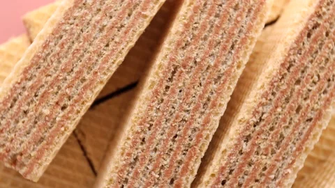 Close up of waffles, rotation in circle.... | Stock Video | Pond5