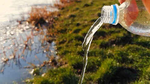 Close-up of water flowing out of a plast... | Stock Video | Pond5