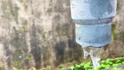 Close Up water flows out through the dra... | Stock Video | Pond5