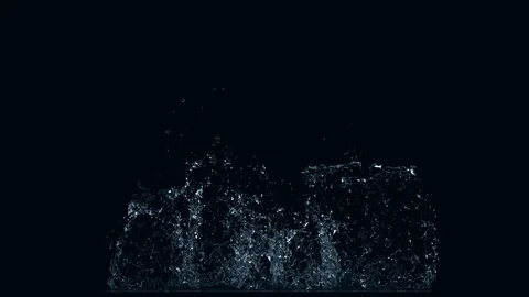 Close-up water splash. 3d slow motion. 6... | Stock Video | Pond5
