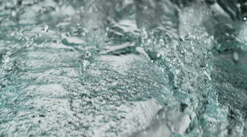 Close up water splash. Slow Motion. | Stock Video | Pond5