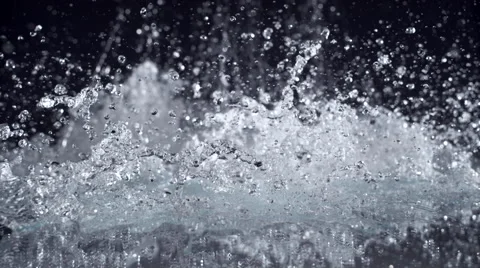 Close up water splash. Slow Motion. | Stock Video | Pond5