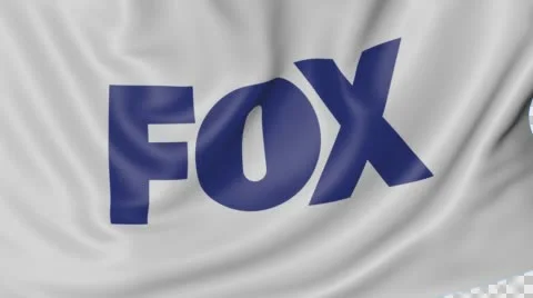 Close up of waving flag with Fox Broadca... | Stock Video | Pond5