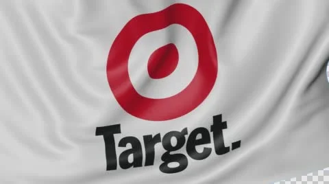 Close up of waving flag with Target Corp... | Stock Video | Pond5
