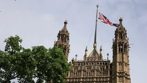 Close-Up Of Waving Union Jack Flag On Th... | Stock Video | Pond5