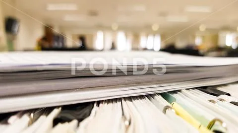 Close-up White paper document on office background.design for banner ...