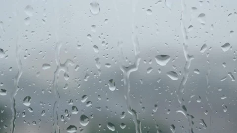 Close Rainy Weather Close Up Windows Raindrops Falling Stormy Stock ...