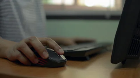 Close up woman hand scrolling wireless m... | Stock Video | Pond5