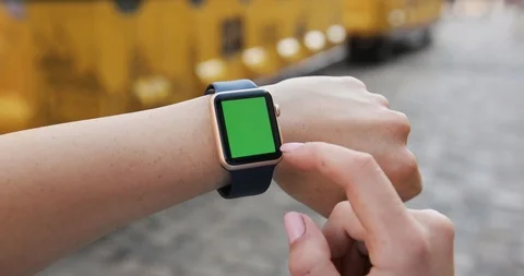 Close up woman hands with smartwatch wit... | Stock Video | Pond5