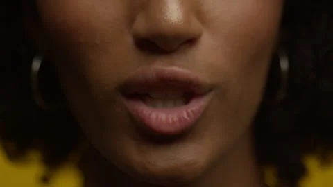 Close-Up of Woman Lips Puckered for a Ki... | Stock Video | Pond5