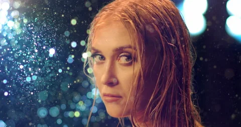 Close up woman performing on a stage in ... | Stock Video | Pond5