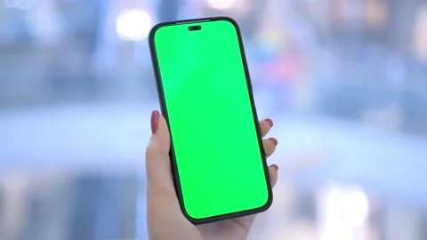 Close-up of a woman's hand holding a mob... | Stock Video | Pond5