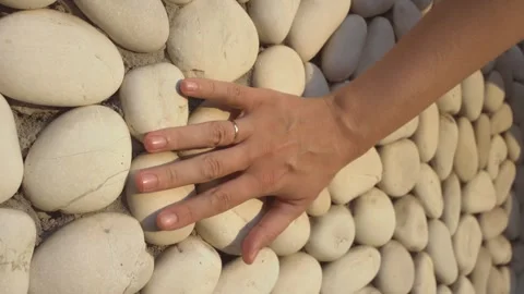 Girl Slide Hand Up Wall Stock Footage ~ Royalty Free Stock Videos | Pond5