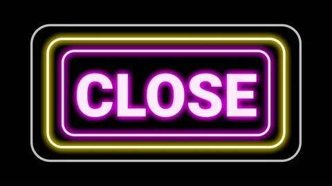 close word isolated on black background ... | Stock Video | Pond5