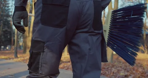 Close up of worker in uniform walking at... | Stock Video | Pond5