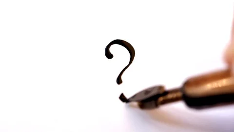 Close-up. Writing question mark using fo... | Stock Video | Pond5