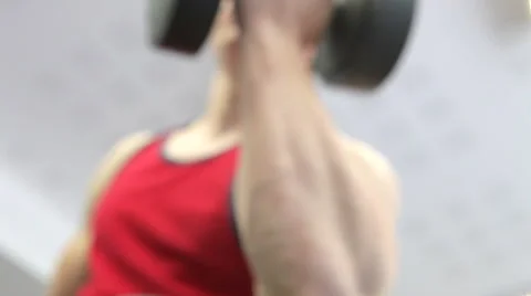Close Up Of Young Man Working Out With W... | Stock Video | Pond5