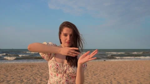 Close up young woman performer dancing o... | Stock Video | Pond5