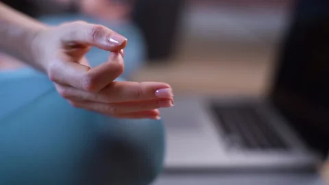 Close-up of young woman putting hands in... | Stock Video | Pond5