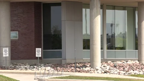 Closed empty office buildings on technol... | Stock Video | Pond5