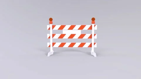 Closed road barrier rotating in loop on ... | Stock Video | Pond5