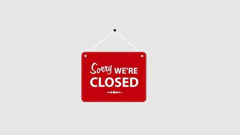Closed sign - Closed door sign animated ... | Stock Video | Pond5