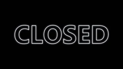 Closed text animation. Neon and electric... | Stock Video | Pond5